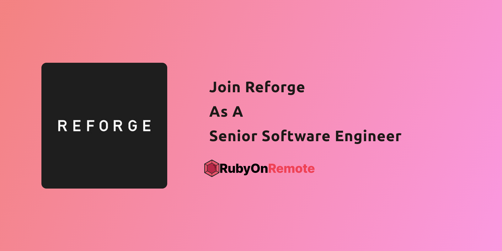 Senior Software Engineer Remote Job at Reforge