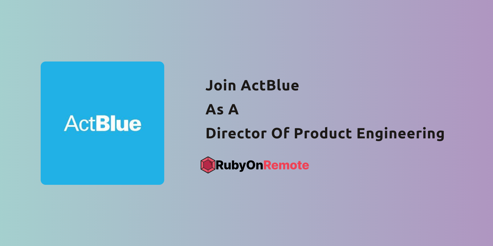 Director of Product Engineering Remote Job at ActBlue